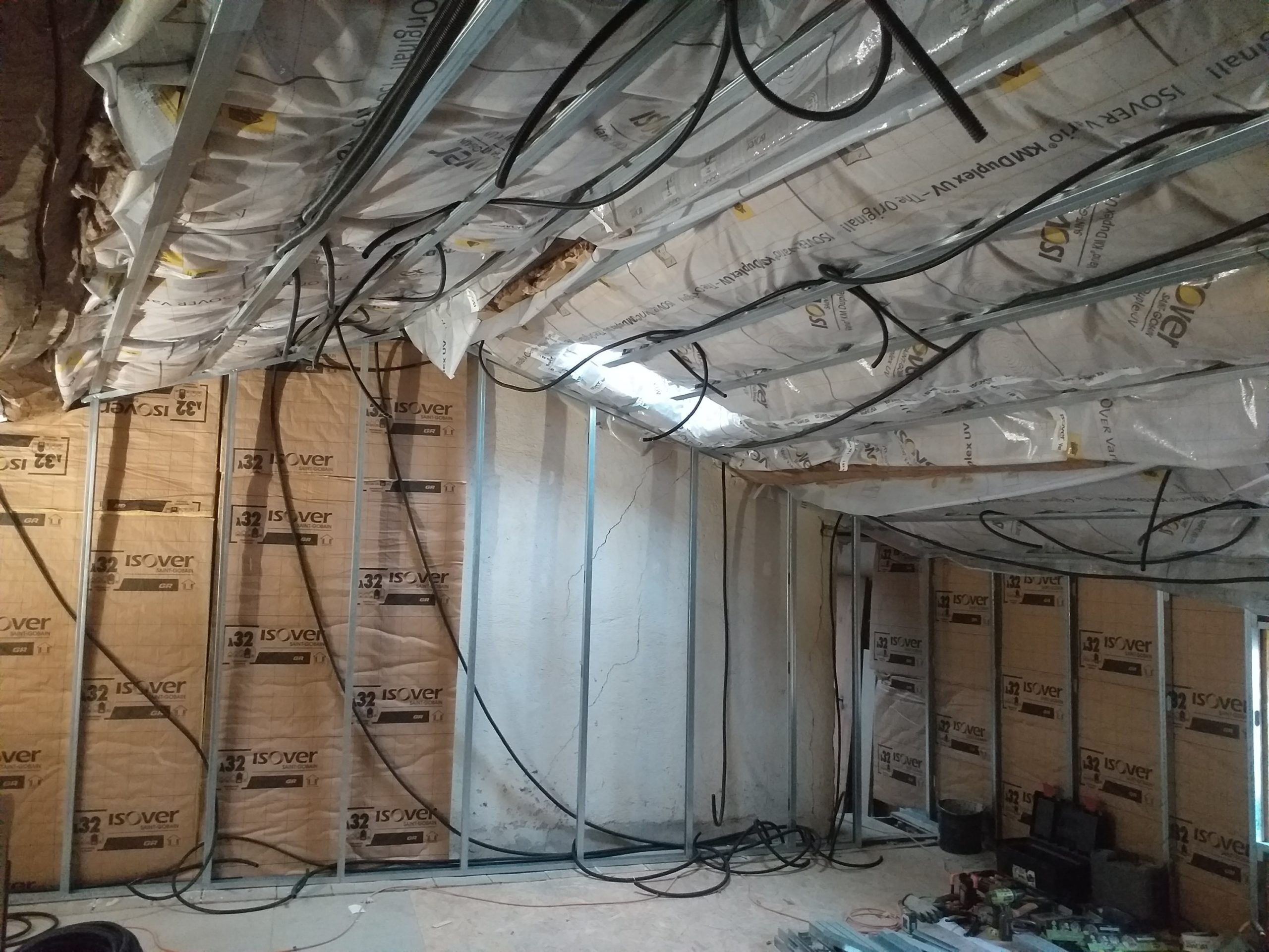 Mise en place des gaines - Ned - Elec